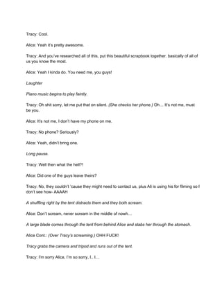 First draft of script | PDF