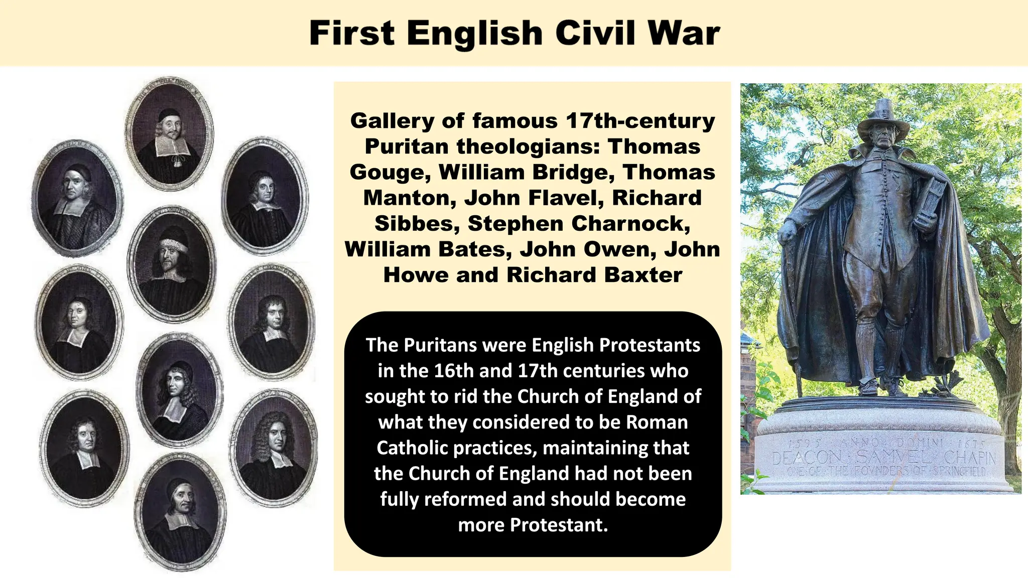 First English Civil War a history, photos and text from Wikipedia. | PPT