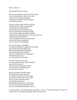 First essay poems | DOCX | Poetry | Books and Literature