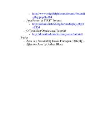 First fare 2011 frc-java-introduction | PDF | Programming Languages | Computing