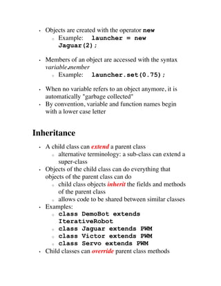 First fare 2011 frc-java-introduction | PDF | Programming Languages | Computing