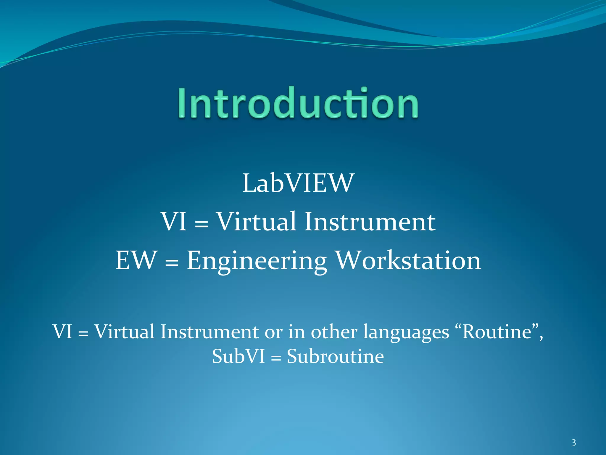 First fare 2011 lab-view overview | PDF