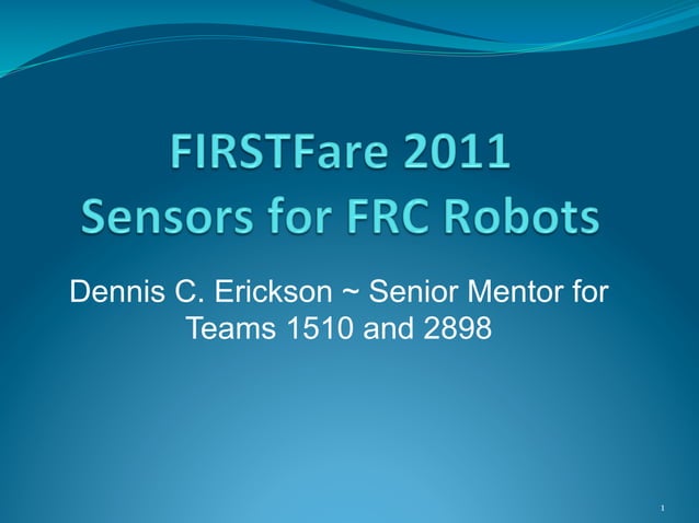 First fare 2011 sensors for frc robots