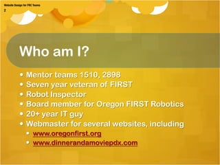 First fare 2011 website design for frc teams | PDF