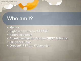 FIRSTFare 2012 website design for FRC teams | PPTX