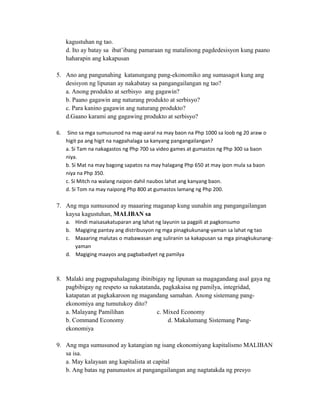 First finals examination | DOC