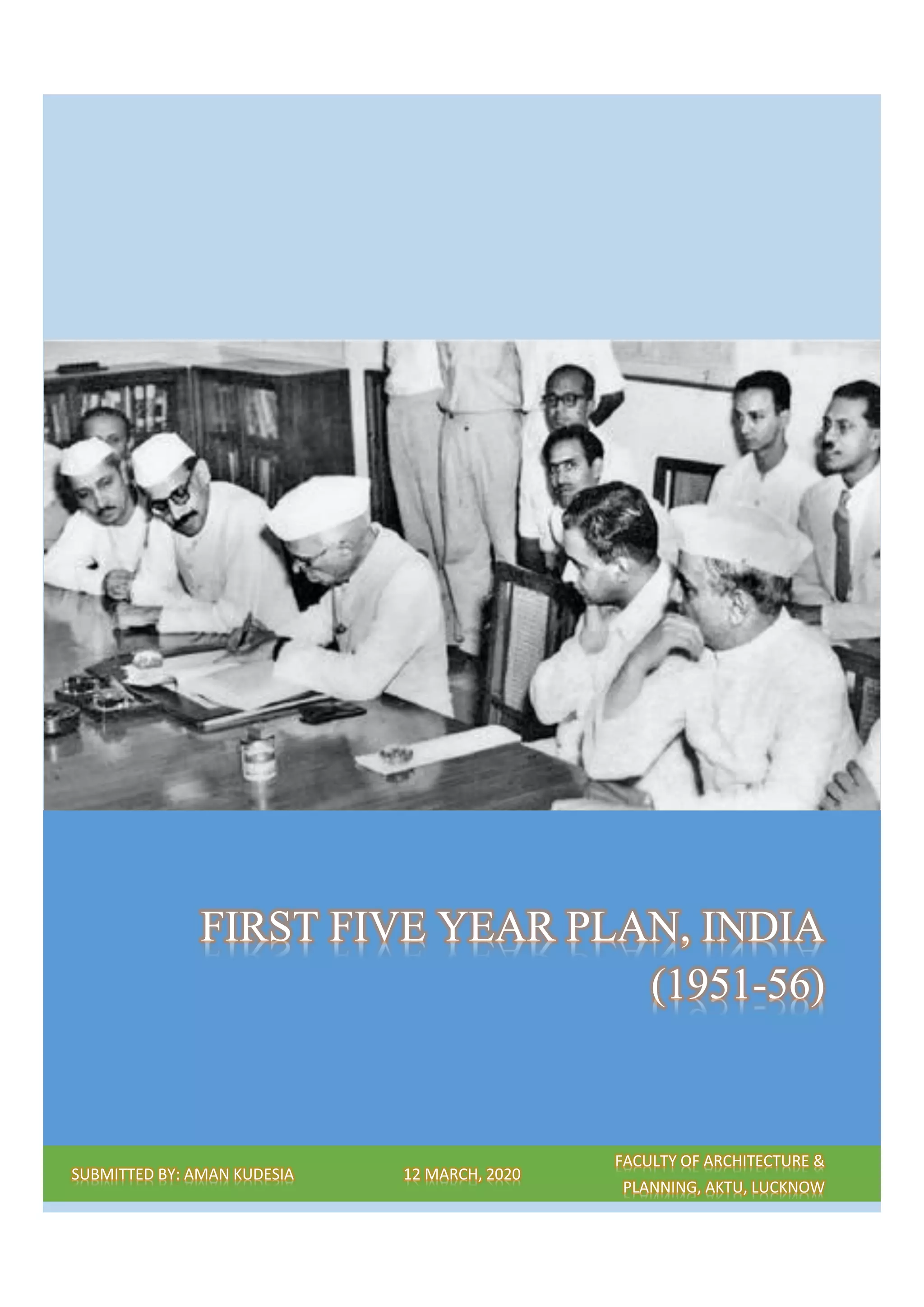 First Five Year Plan India, 1951-56 | PDF