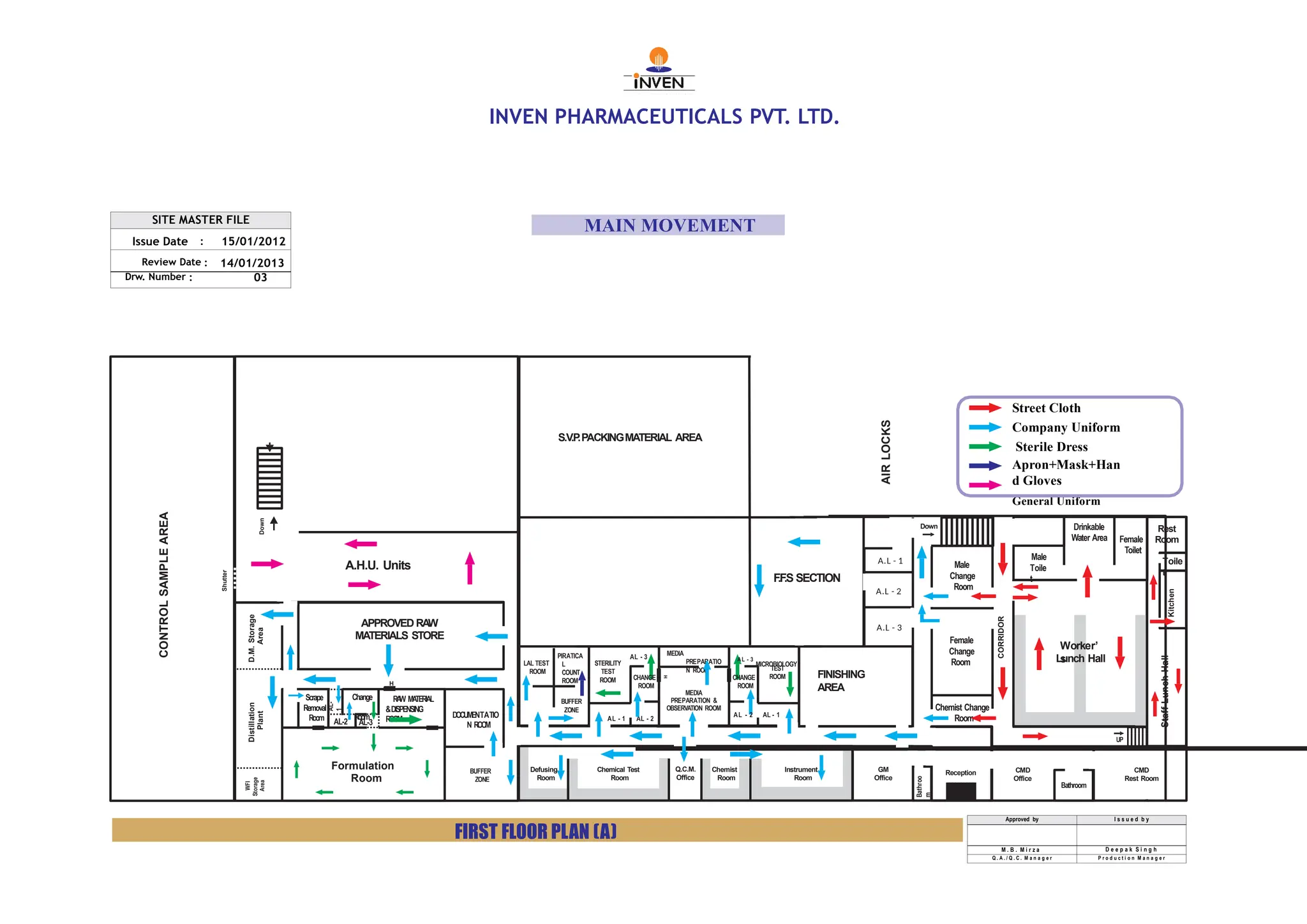 maps of a pharmaceutical company floor wise | PPTX