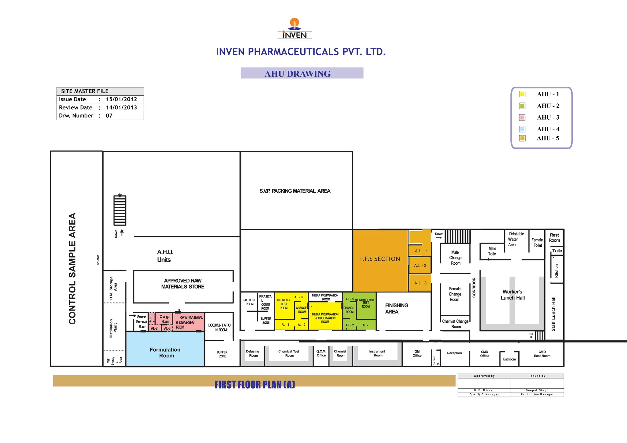 maps of a pharmaceutical company floor wise | PPTX