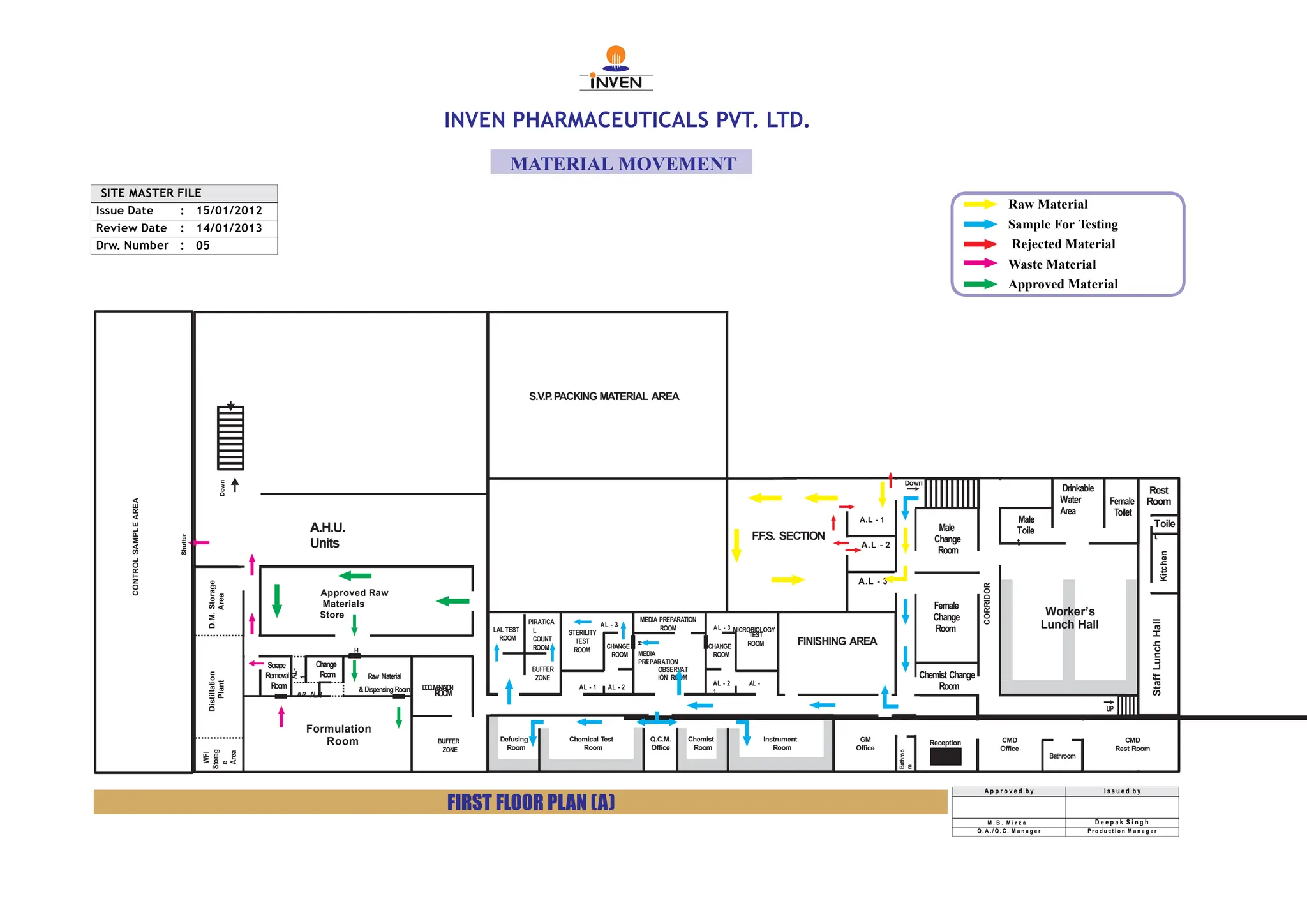 maps of a pharmaceutical company floor wise | PPTX