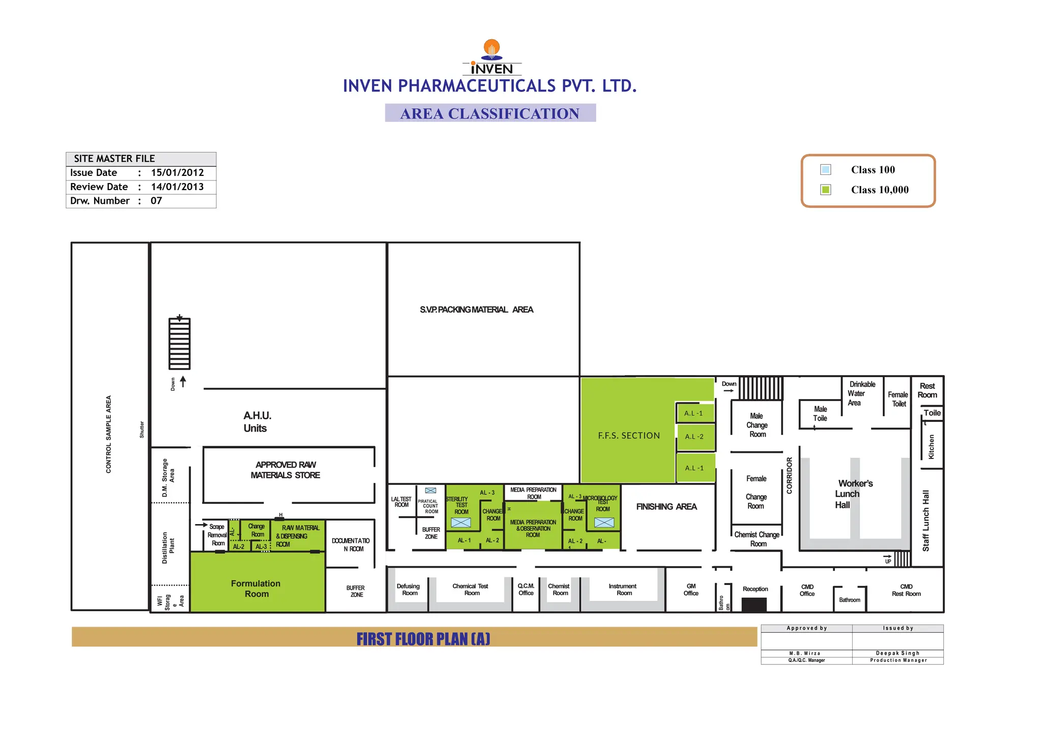 maps of a pharmaceutical company floor wise | PPTX