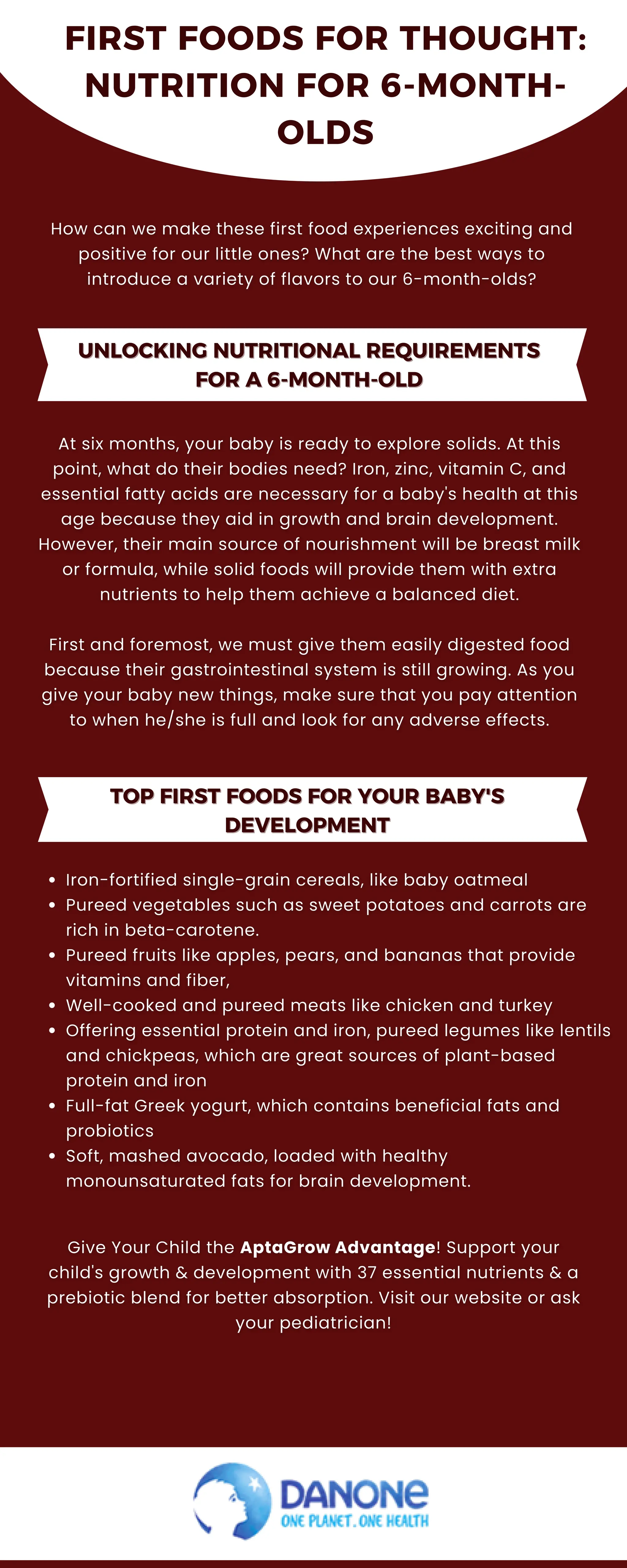 First Foods for Thought Nutrition for 6-Month-Olds | PDF