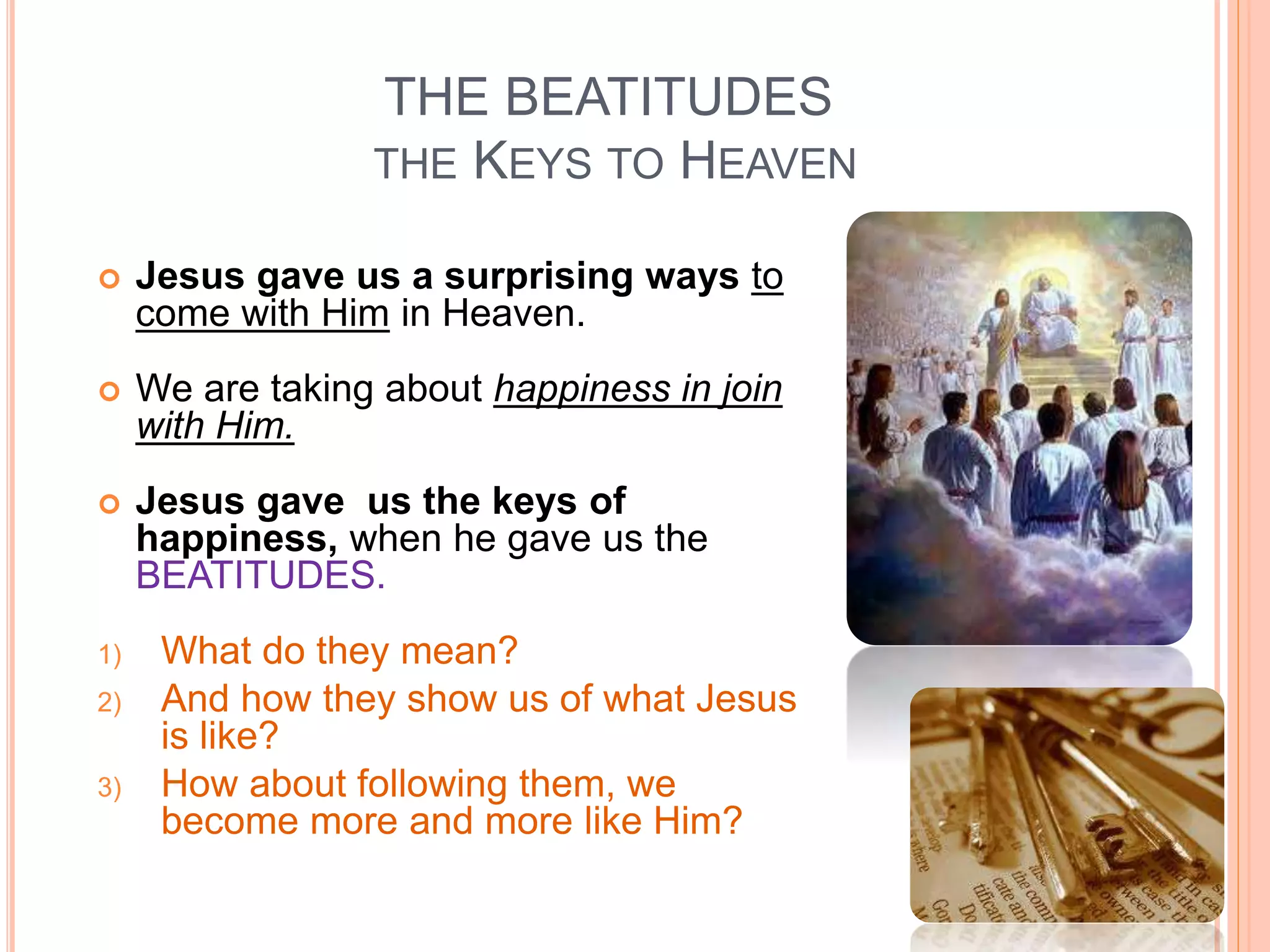 the 8 beatitudes, | PPTX