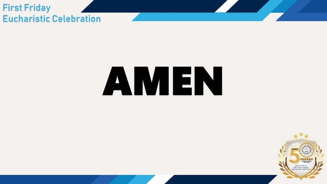 First Friday Mass.pptx | Christianity | Religion & Spirituality