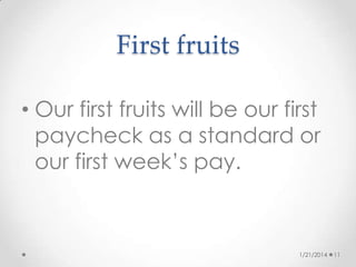 First fruits | PPTX