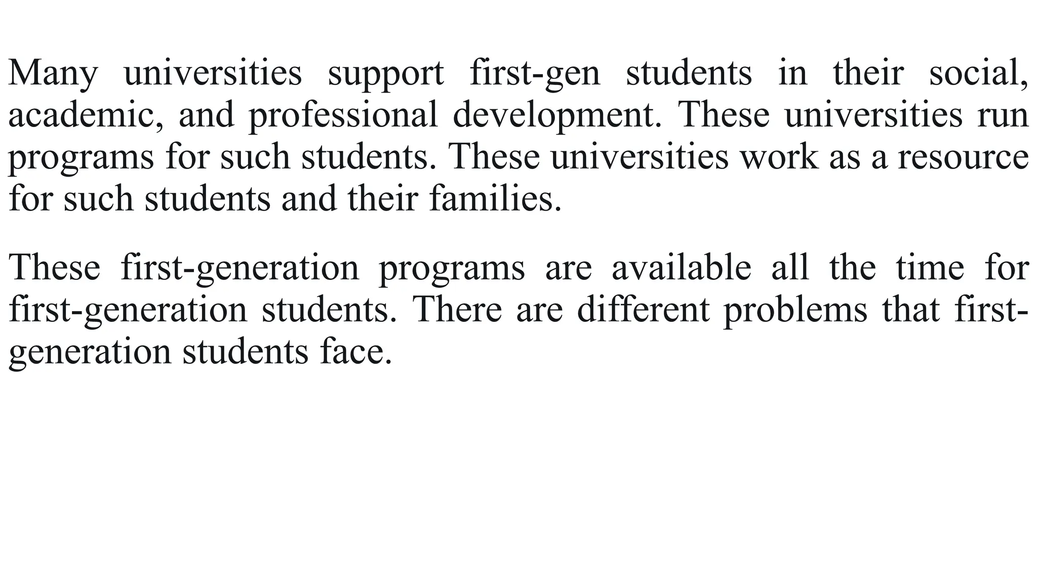 FIRST GENERATIONS ppt they are first ones in they're | PPTX