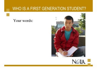 FIRST GENERATION STUDENTS | PDF