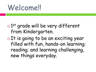 First grade! | PPTX