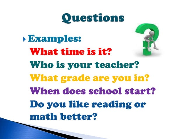 First grade asking sentences ppt | PPTX