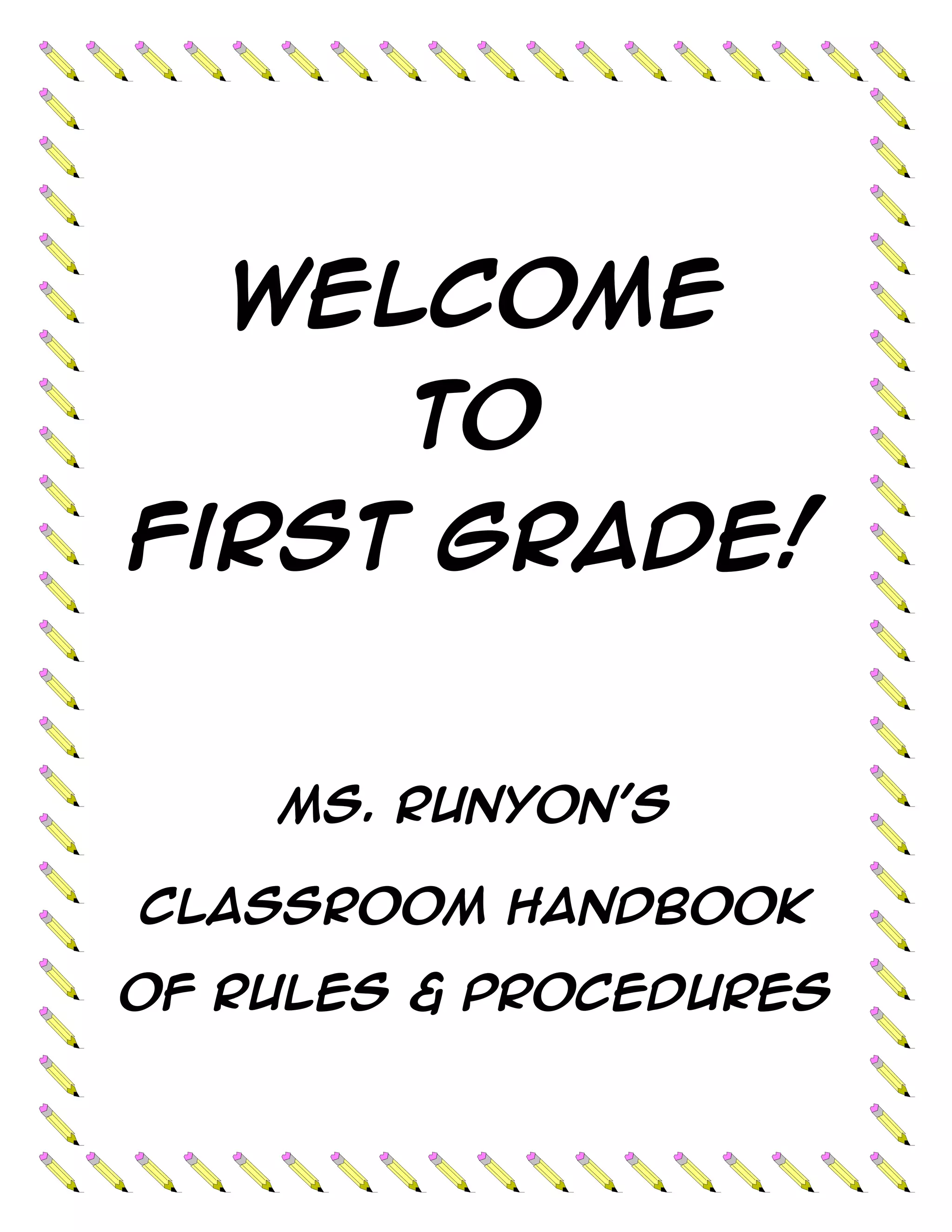 First grade handbook 1 | PDF