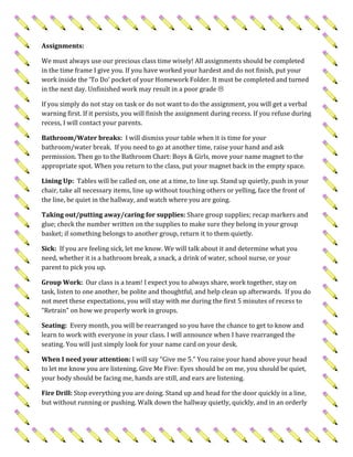 First grade handbook | DOCX