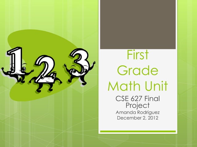 First grade math unit | PPT