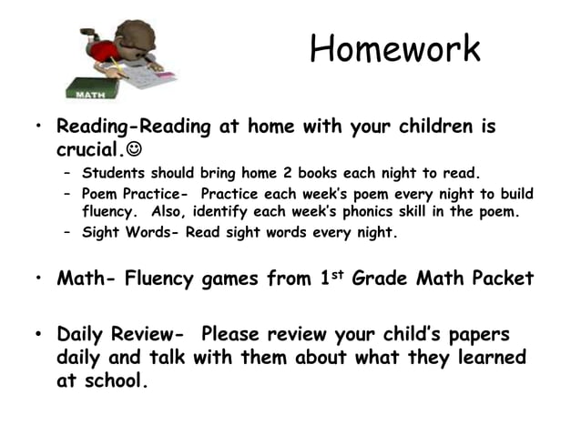 First grade parent night 2013 14 | PPT