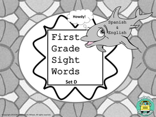 First Grade Sight Words in Spanish & English - (Set D) | PPT