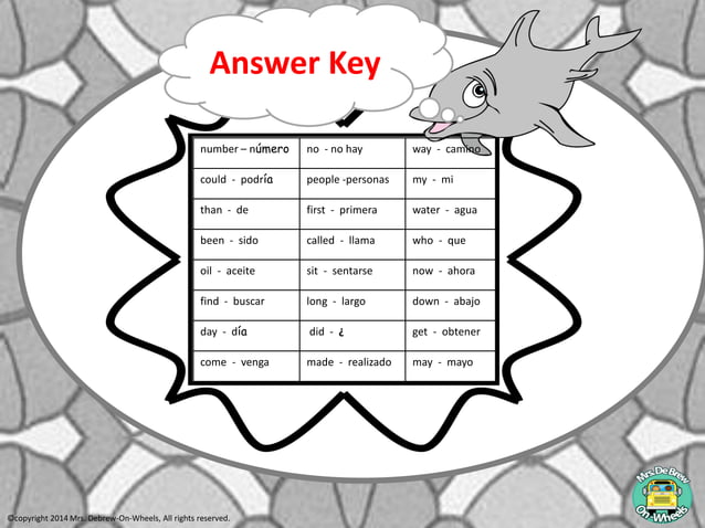 First Grade Sight Words in Spanish & English - (Set D) | PPT