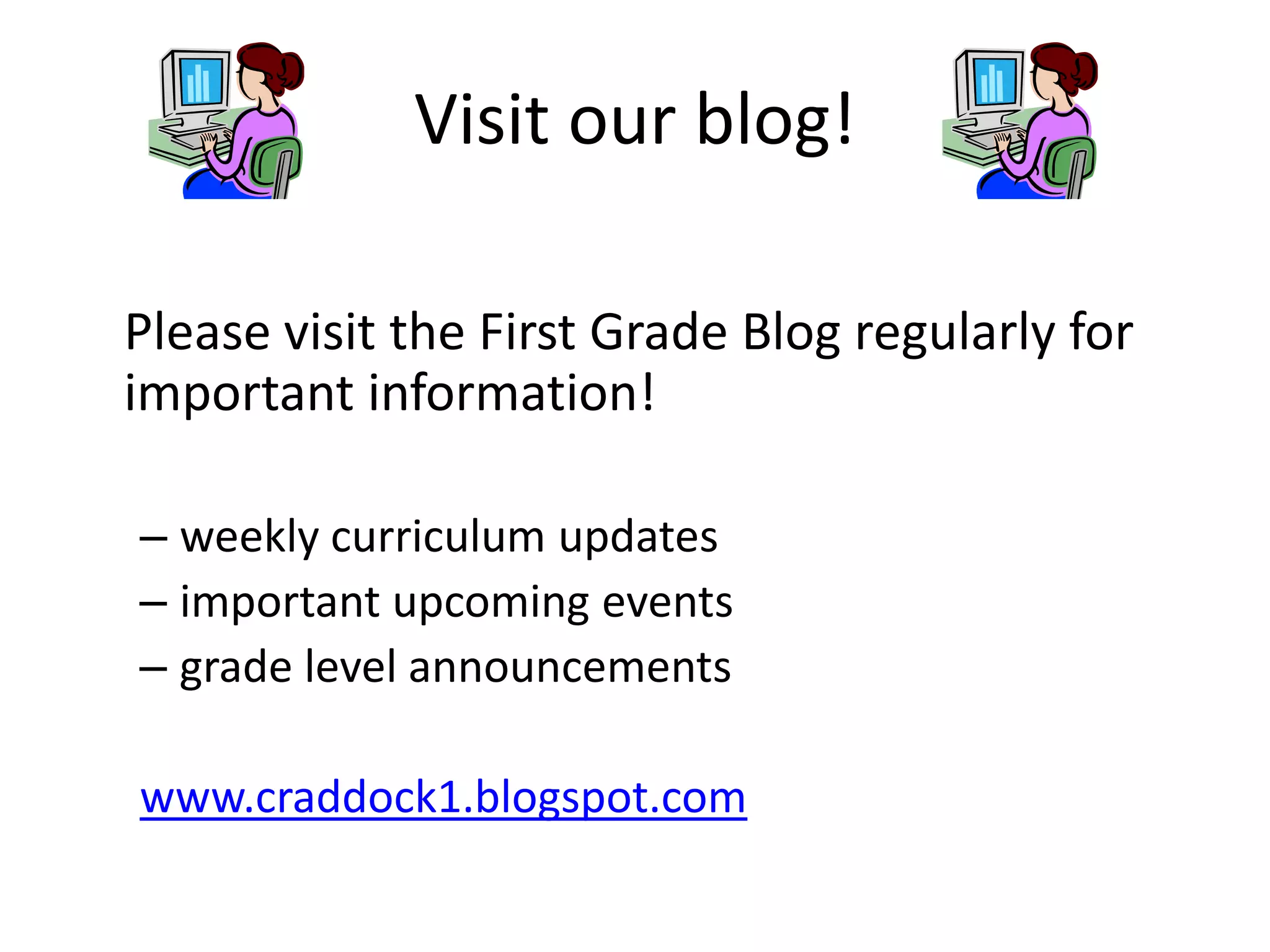 First grade slide show | PPTX