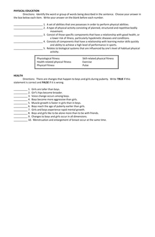 First grading exam | PDF