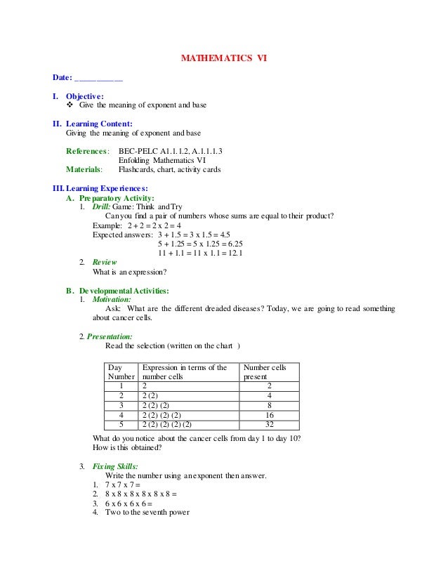 First grading mathematics vi