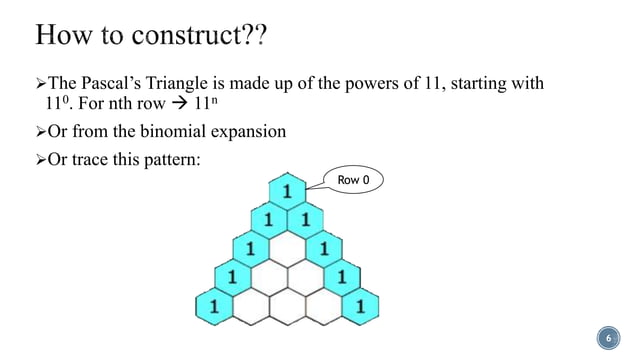 Pascal's triangle in Data Structure | PPTX | Science