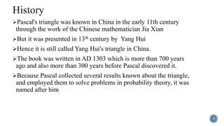 Pascal's triangle in Data Structure | PPTX | Science