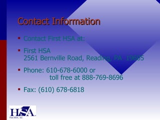 HSA (Health Savings Account)Presentation | PPT