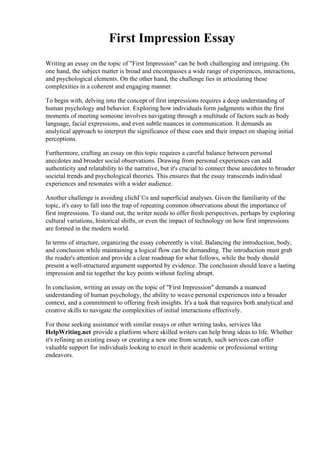 First Impression Essay.pdf