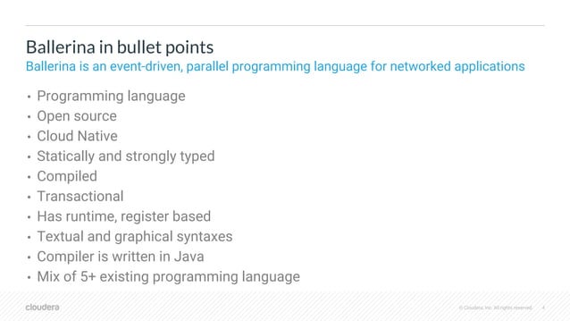 First Impression Of The New Cloud Native Programming Language Ballerina Ppt