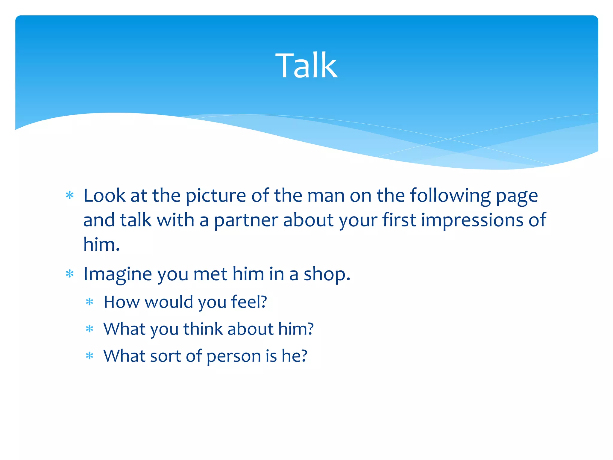 ESL Lesson: First impressions | PPTX