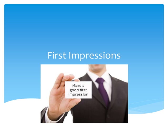 ESL Lesson: First impressions | PPTX | Dating | Family and Relationships