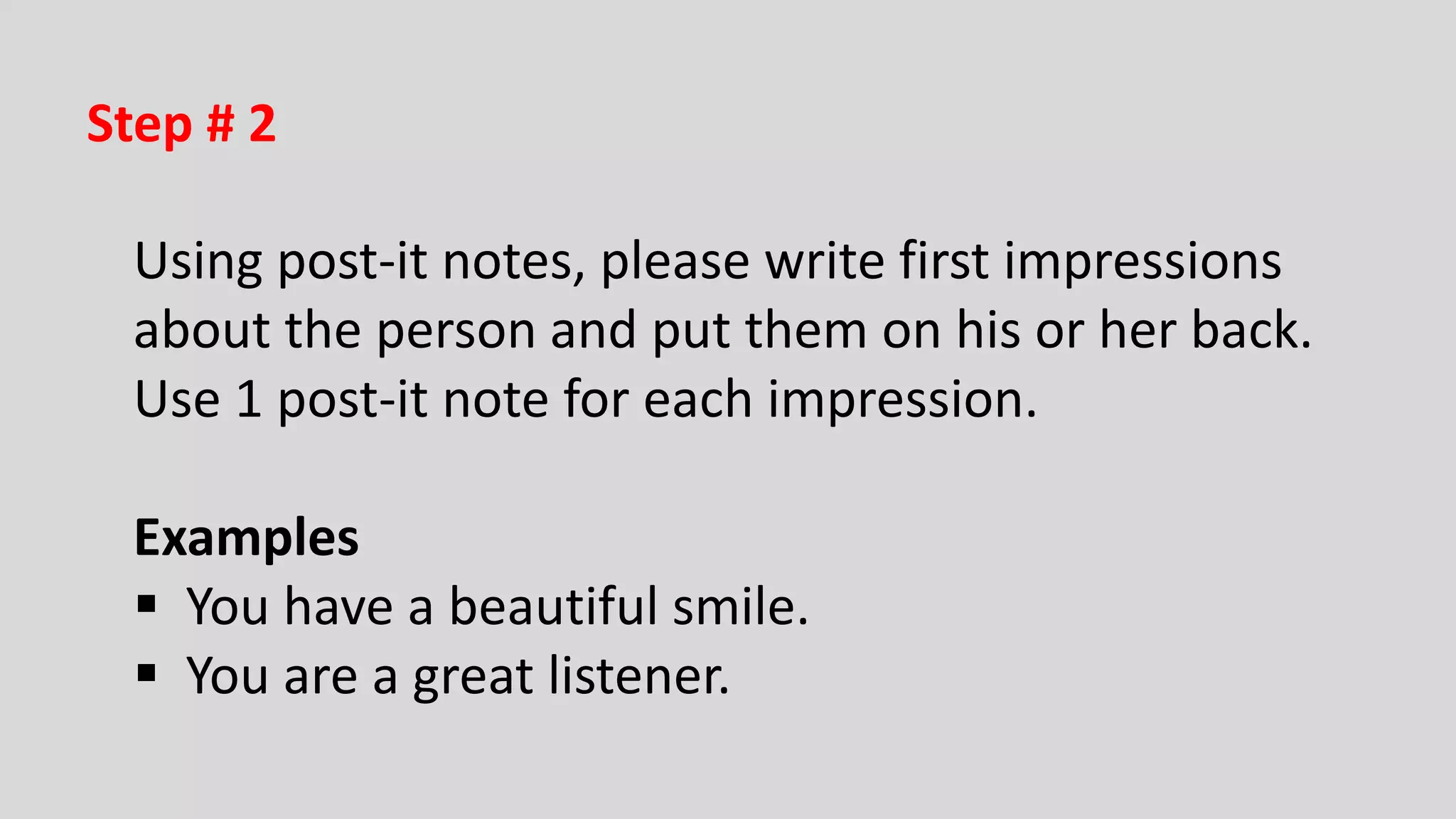 First impressions game | PDF