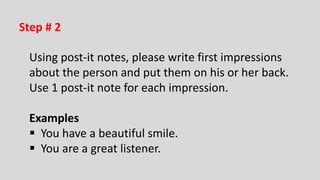 First impressions game | PDF