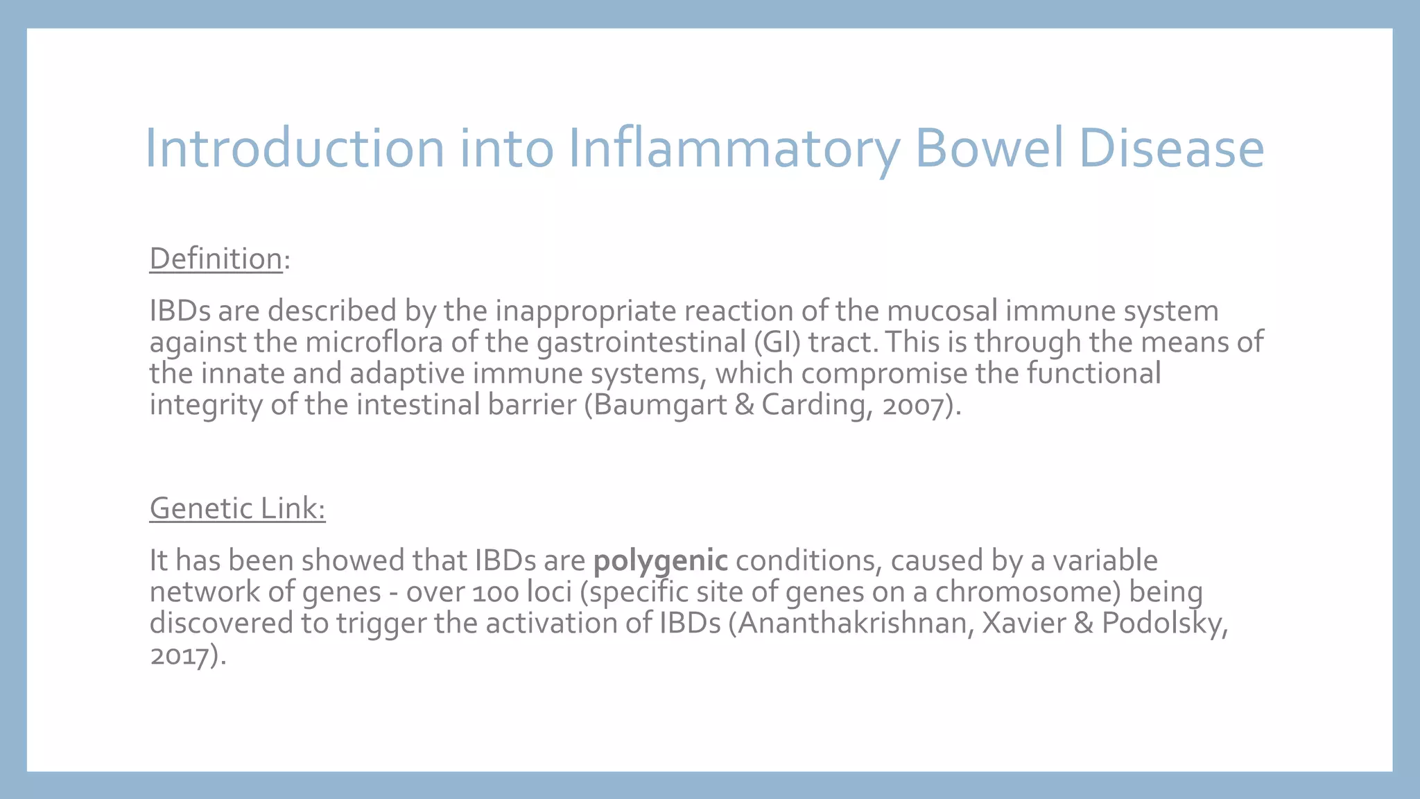 First inflammatory bowel disease presentation finished version (2) | PPT