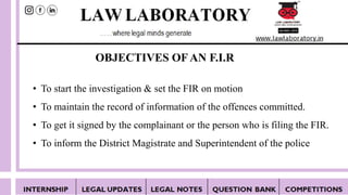 First Information Report (F.I.R) | PPTX