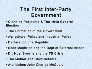First inter party government revision | PPT | Elections | Politics