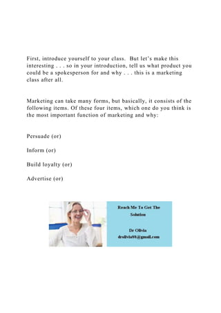 First, introduce yourself to your class. But let’s make this .docx