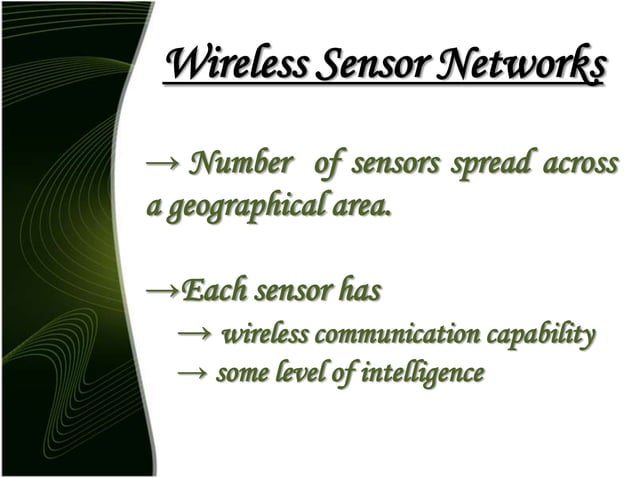 First Introduction To Wireless Sensor Networks Ppt