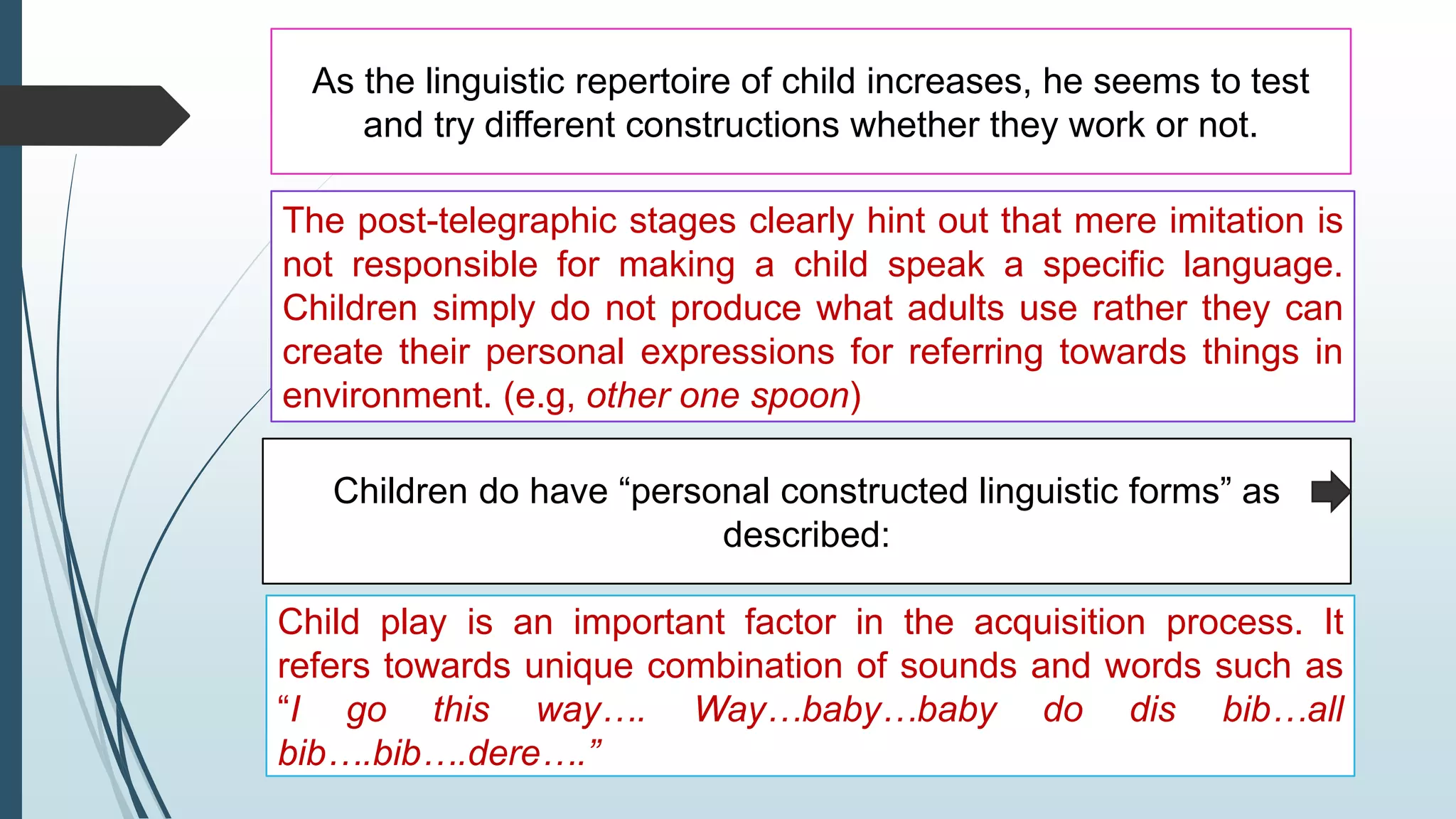 First Language Acquisition Schedule of Children | PPTX
