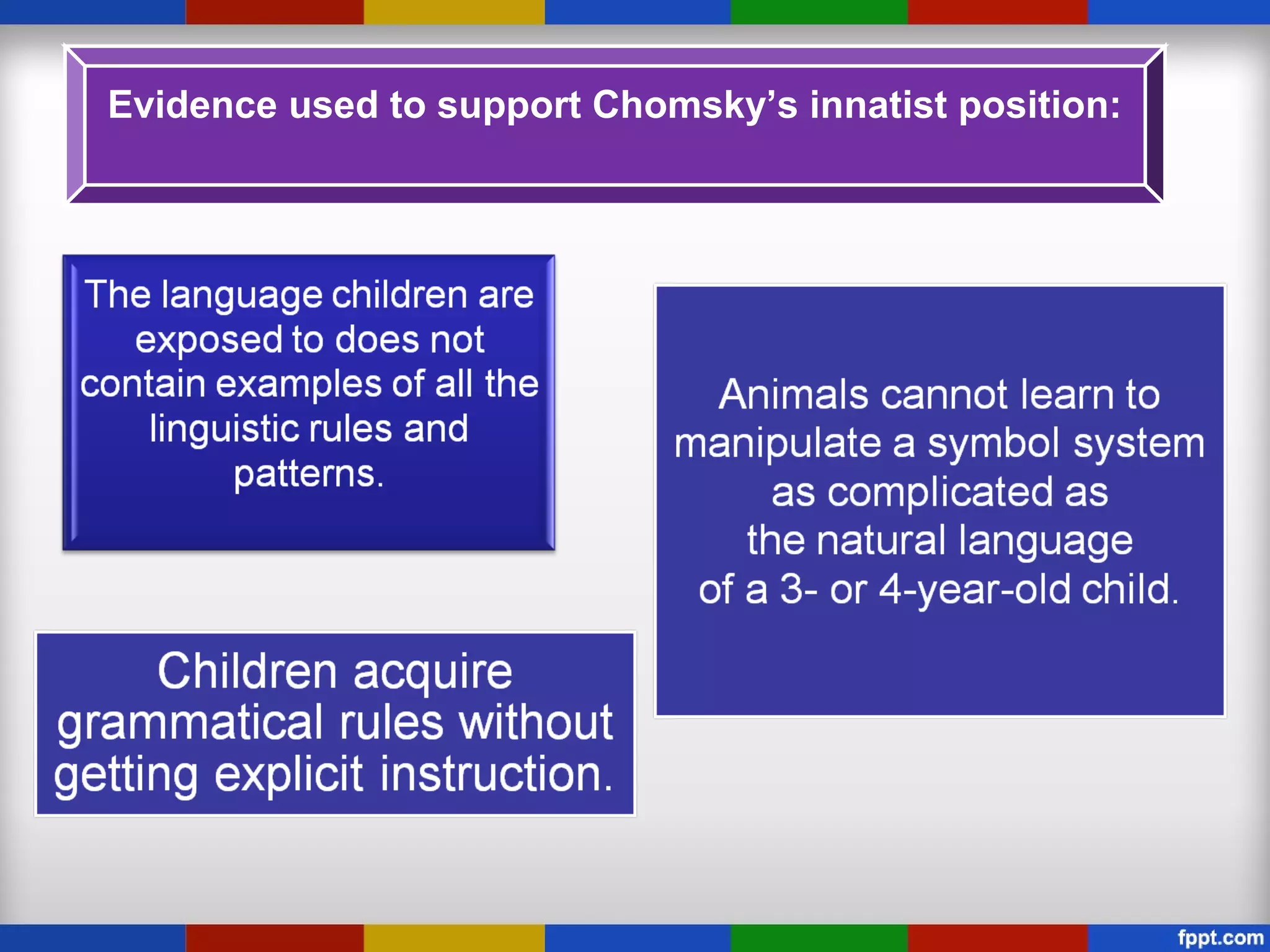 First lang acquisition theoretical framework | PPT