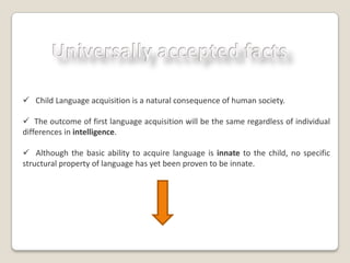 First language acquisition | PPTX