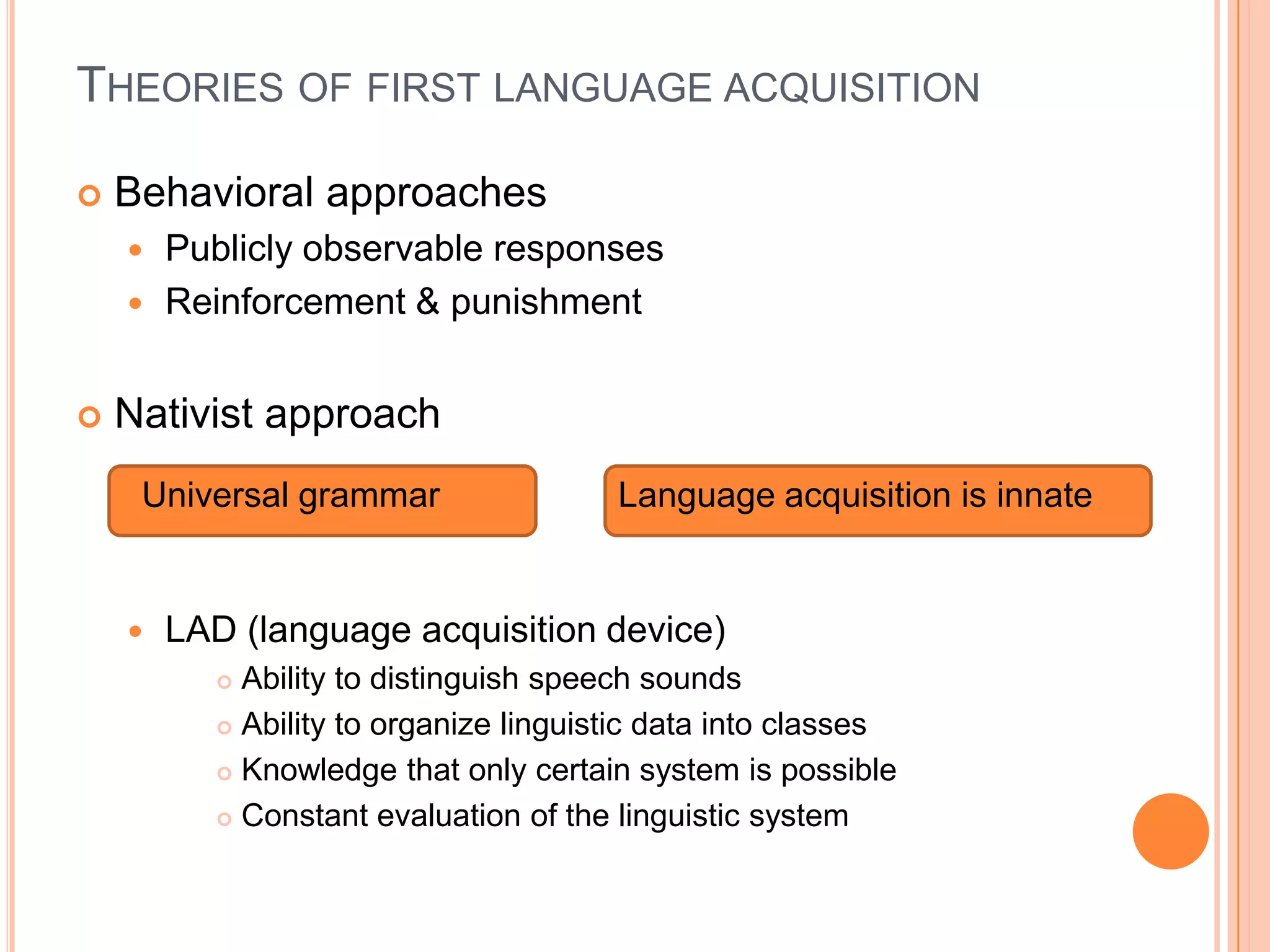 First language acquisition | PPTX